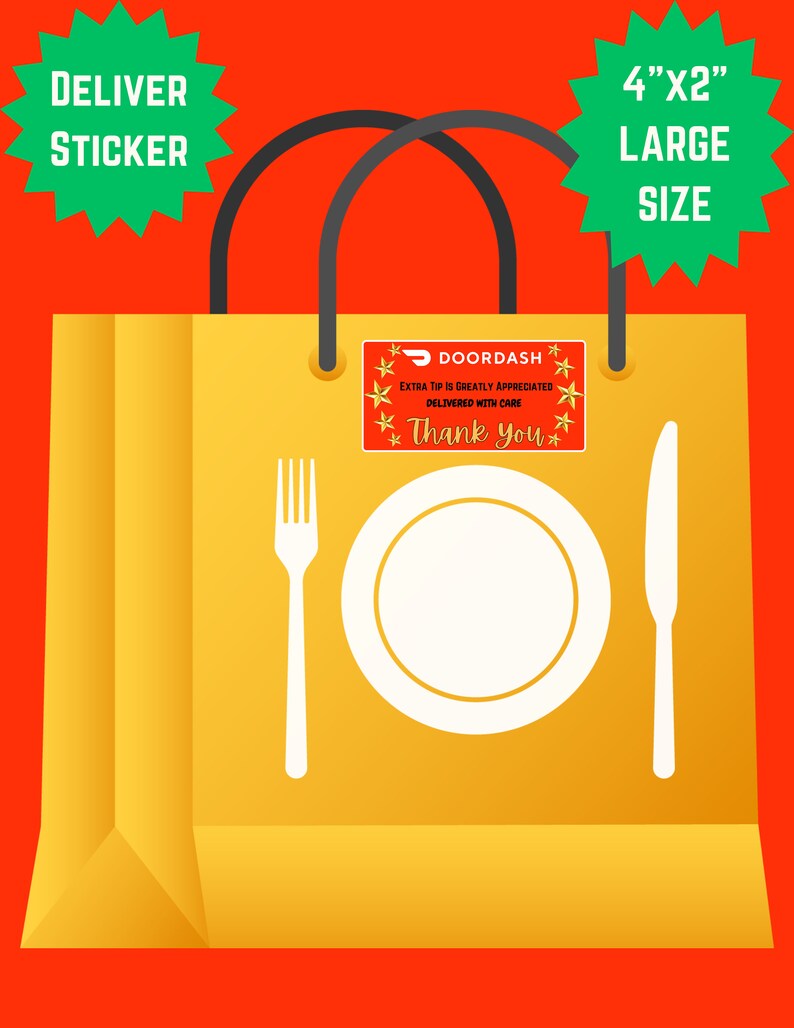 Printable Doordash Sticker Dasher Cute Sticker Food Delivery Sticker ...