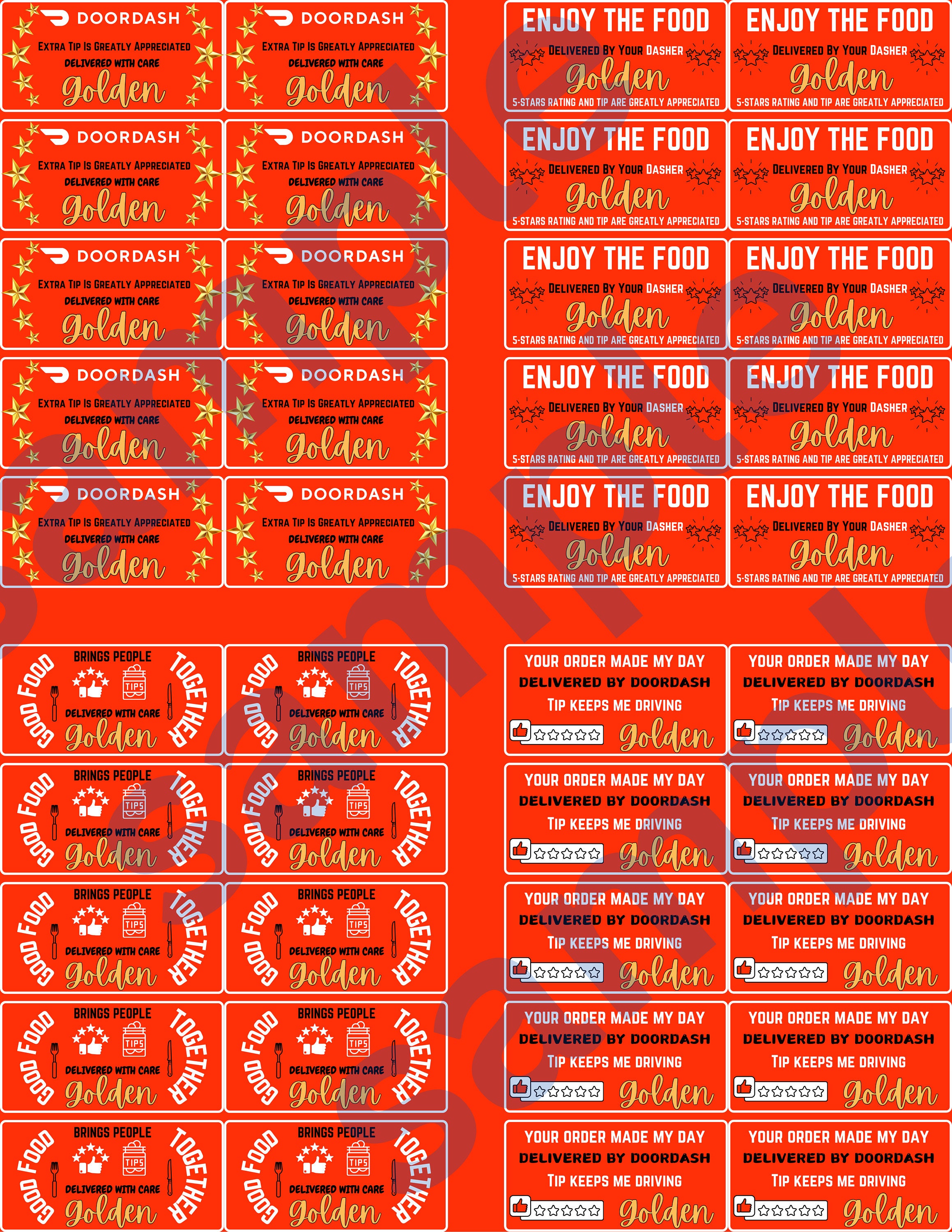 Doordash Sticker | Dasher Sticker | Food Delivery Sticker | Delivery ...