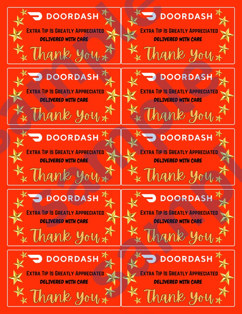 Printable Doordash Sticker | Dasher Cute Sticker | Food Delivery ...