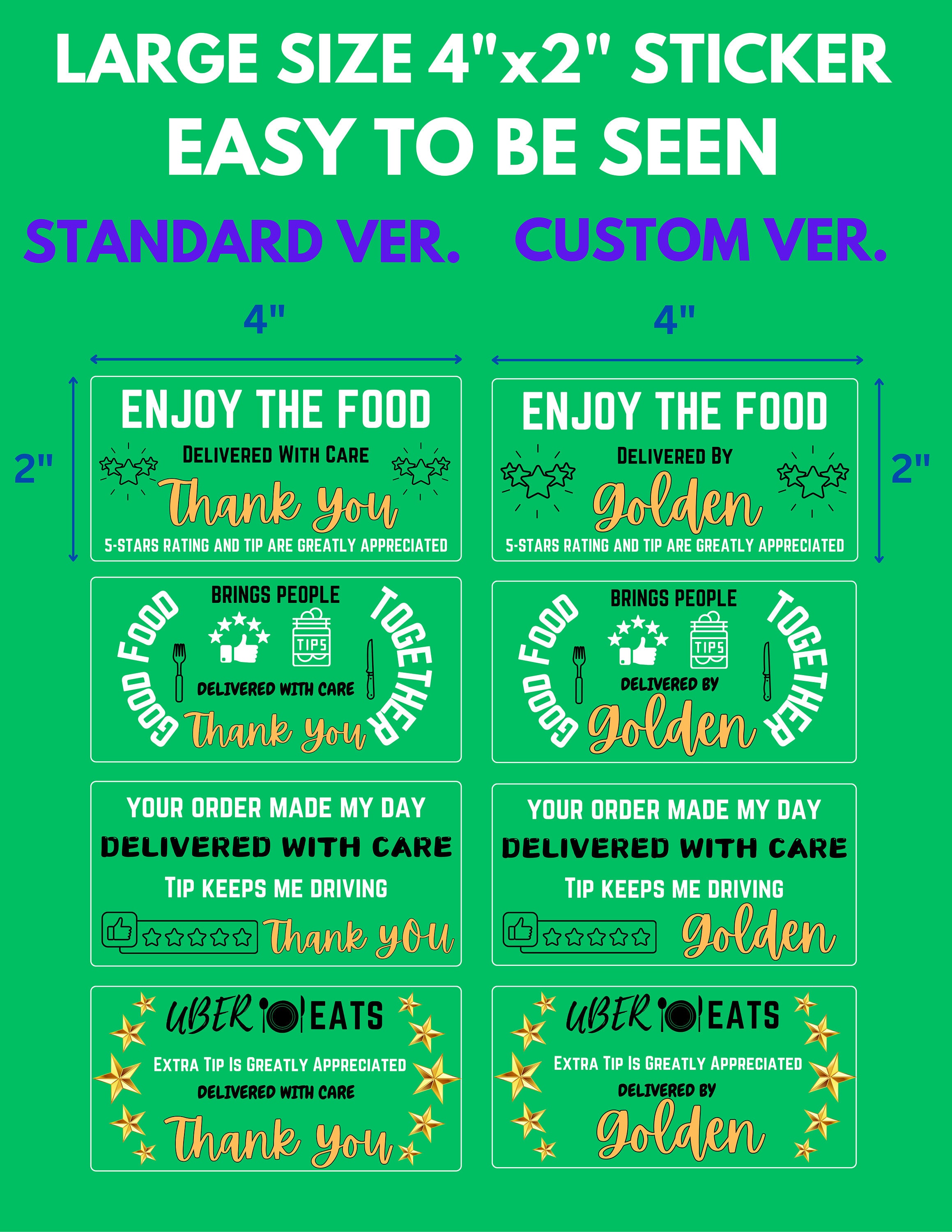 Uber Eats Sticker | Doordash Sticker |food Delivery Sticker |delivery ...