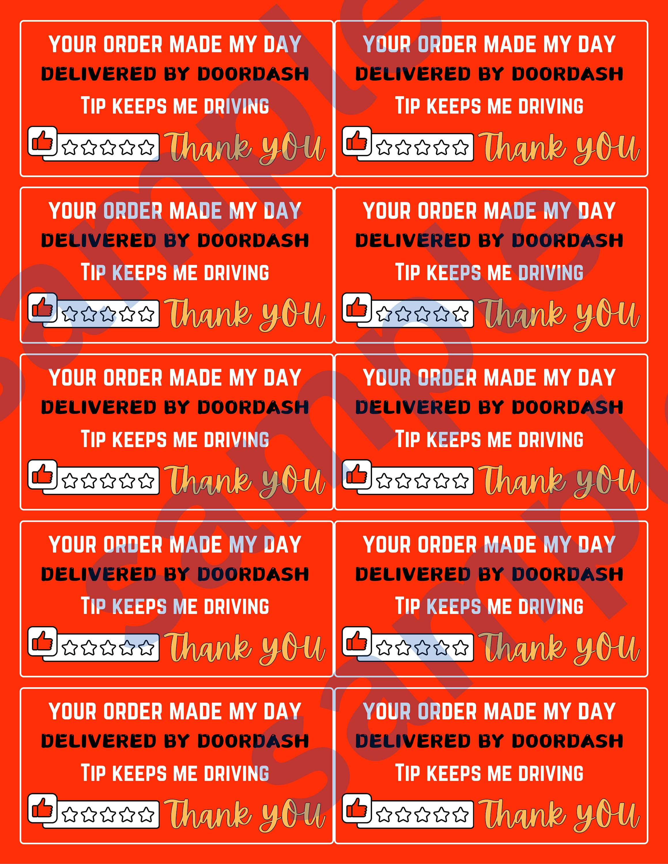 Printable Doordash Sticker Dasher Cute Sticker Food Delivery Sticker ...