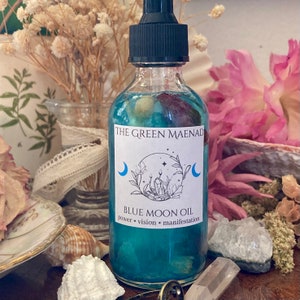 Blue Moon Oil ~ Intention Oil, Ritual Oil, Lunar Oil, Blue Moon Spell ...