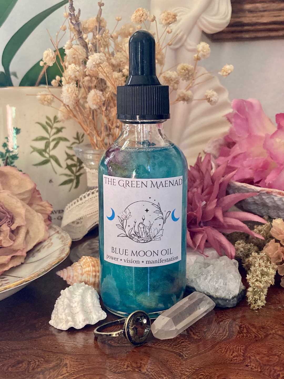 Blue Moon Oil ~ Intention Oil, Ritual Oil, Lunar Oil, Blue Moon Spell ...