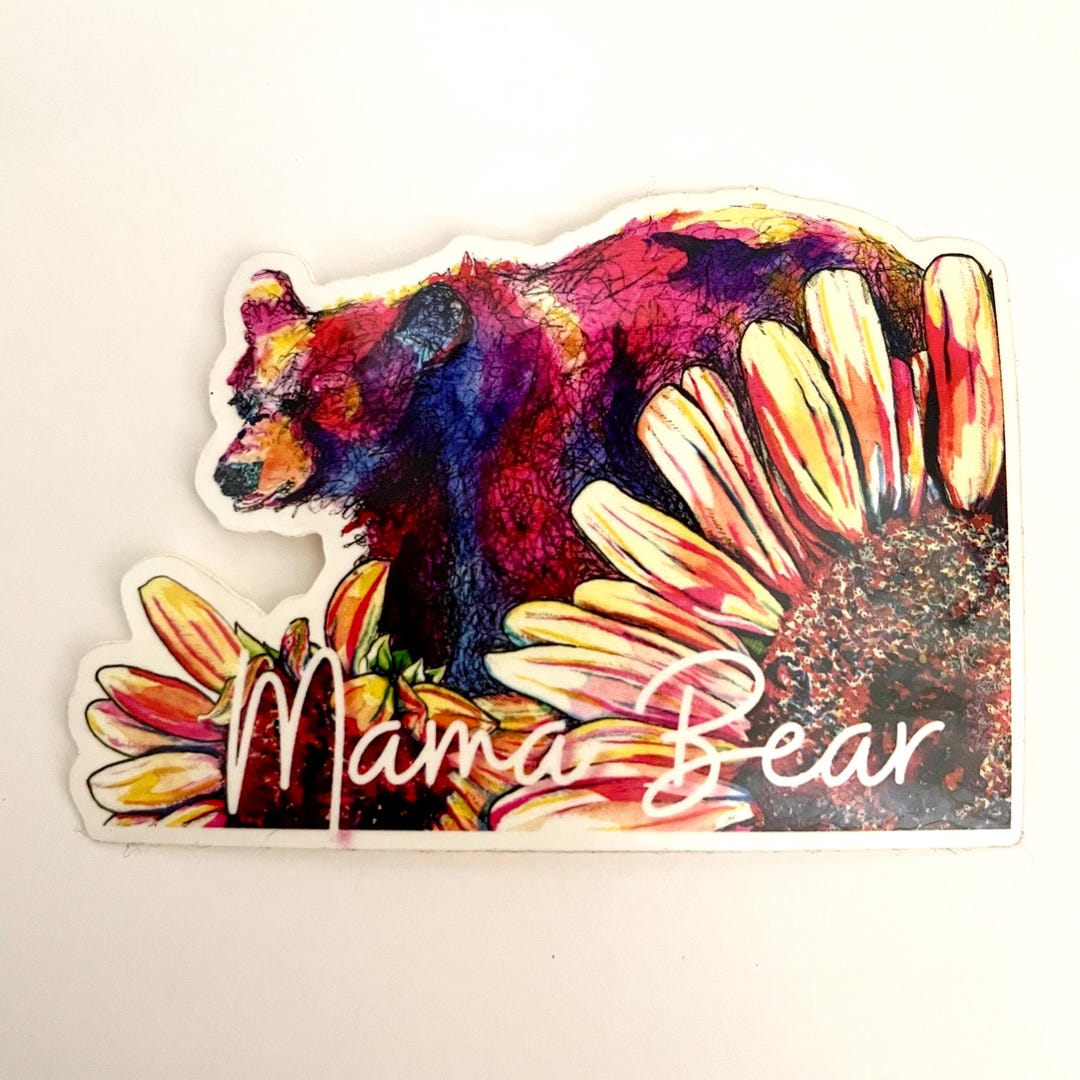 Mama Bear Sticker Gift for Baby Shower New Mom Gift Bear Waterproof ...