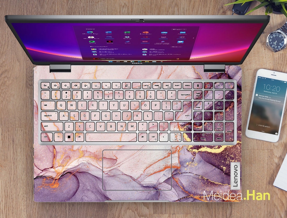 Lenovo Laptop Skin Personalized Customizable Abstract Mable - Etsy