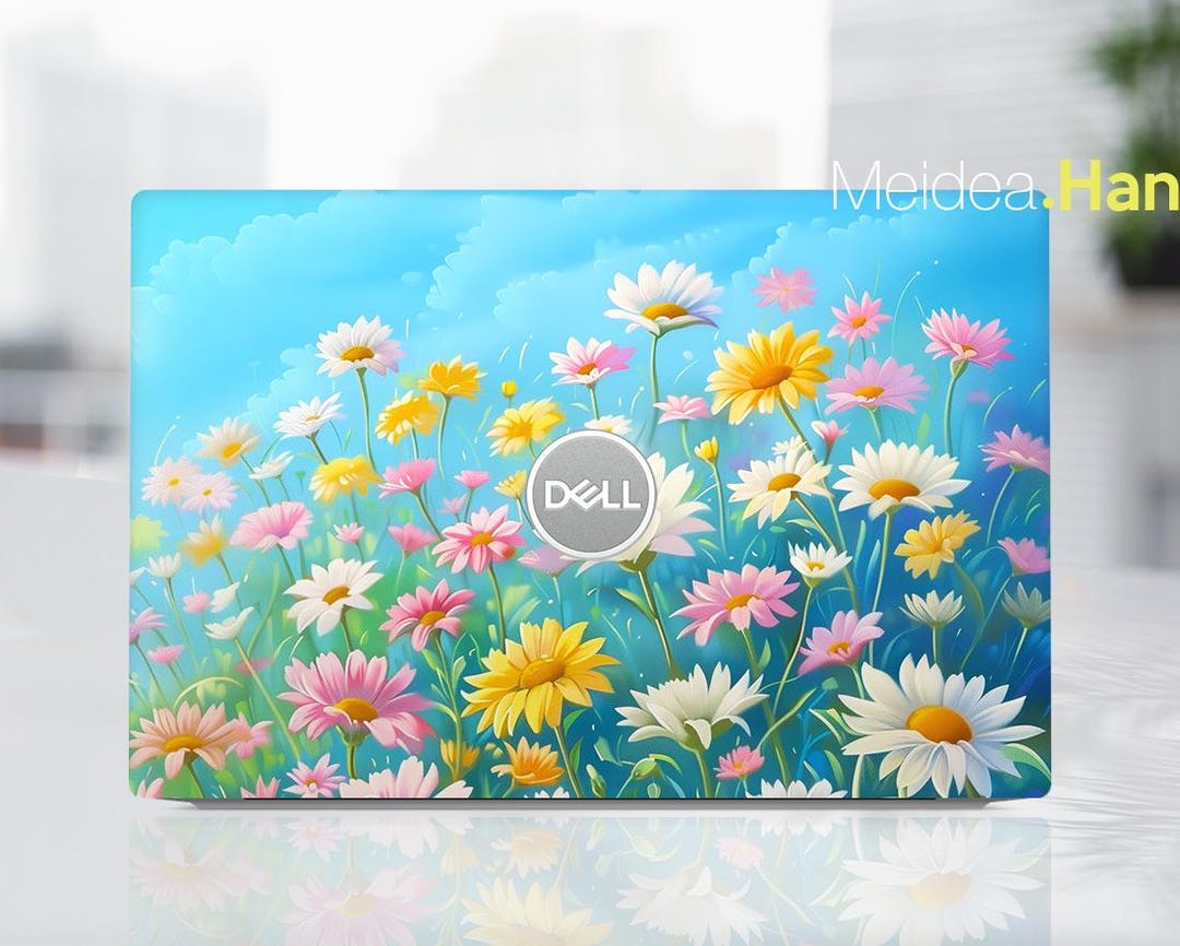 Dell Laptop Skin Gift for Her Personalized Decal Colorful Sunflower ...