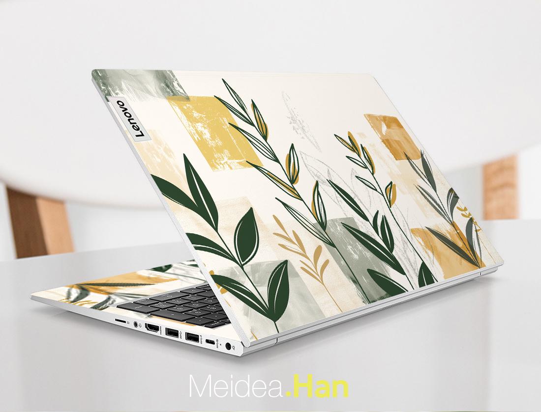 Lenovo Laptop Skin Personalized Sticker Simple Abstract Design Vinyl ...