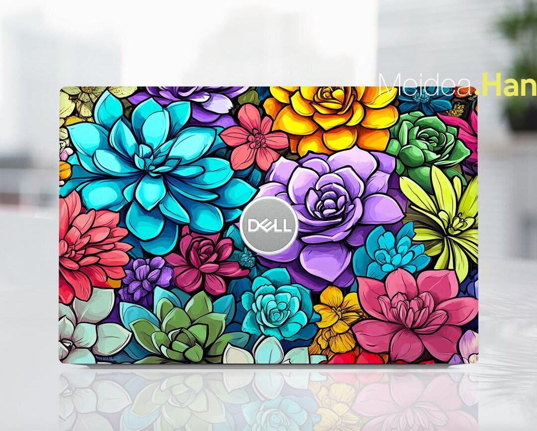 Laptop Skin Dell Accessorie Logo Protection Vinyl Decal Art Gift Color ...