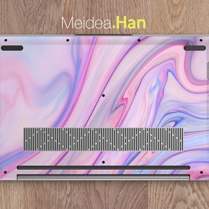 Hp Laptop Skin Omen 17 Personalized Customizable Pink Gray Marble ...