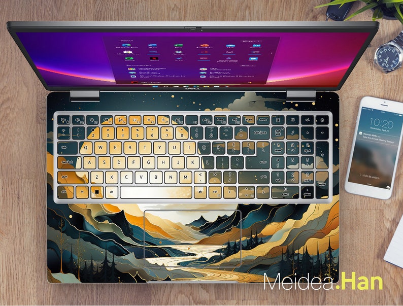Custom Laptop Skins Dell Accessories Vinyl Decals Personalization Gift ...