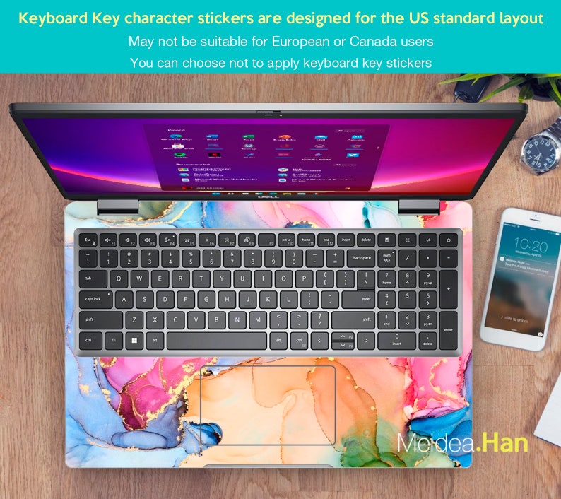 Hp Laptop Skin Hp Probook 450 G7 Personalized Customizable Watercolor ...