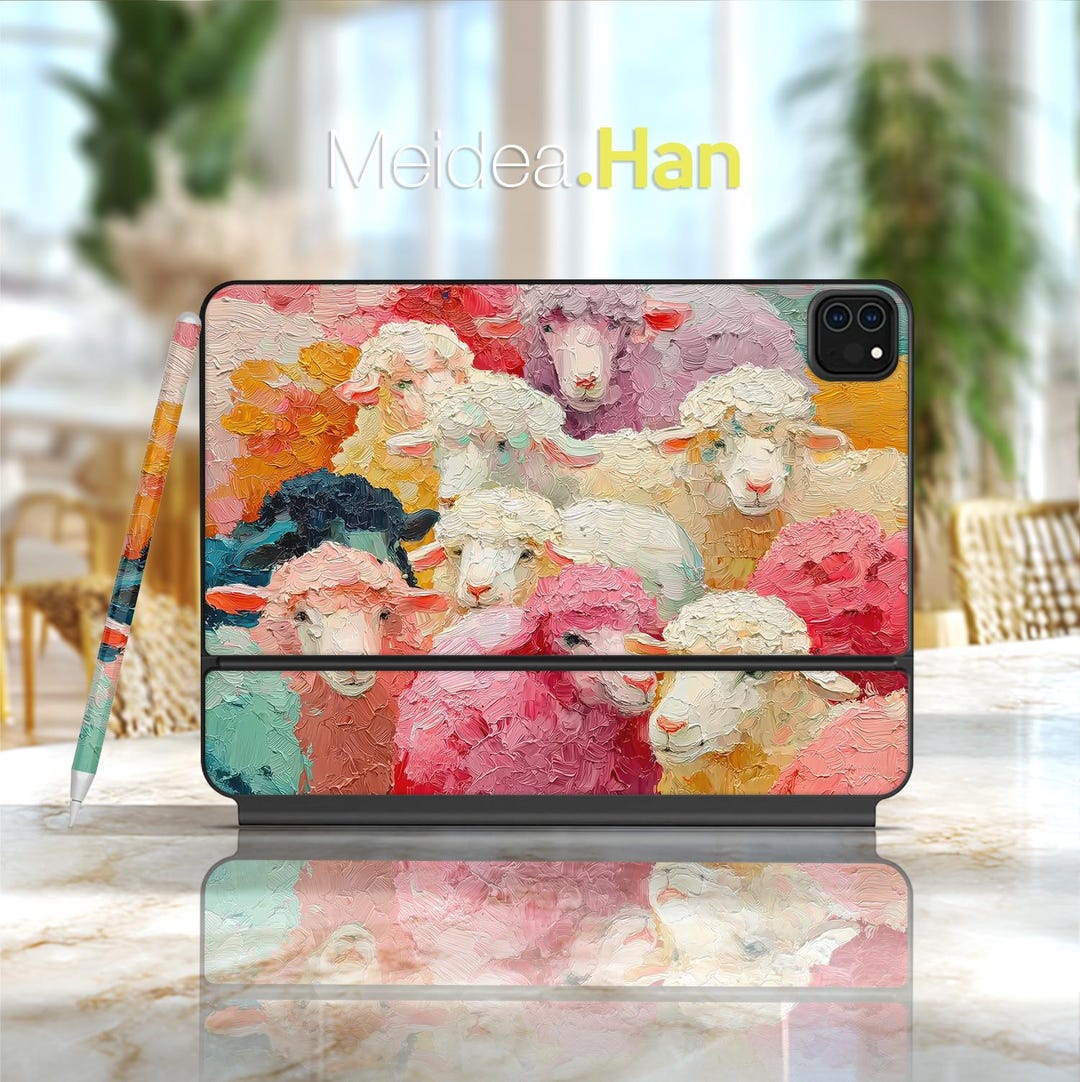 Magic Keyboard Air 11 M3 Sticker Pencil Wrap Custom Colorful Sheep ...