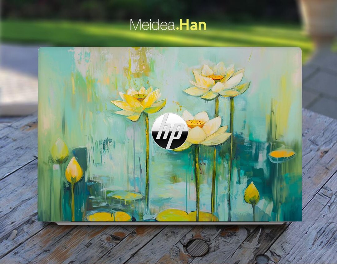 Hp Laptop Skin Surface Accessory Art Decal Custom Gift Green Plant ...