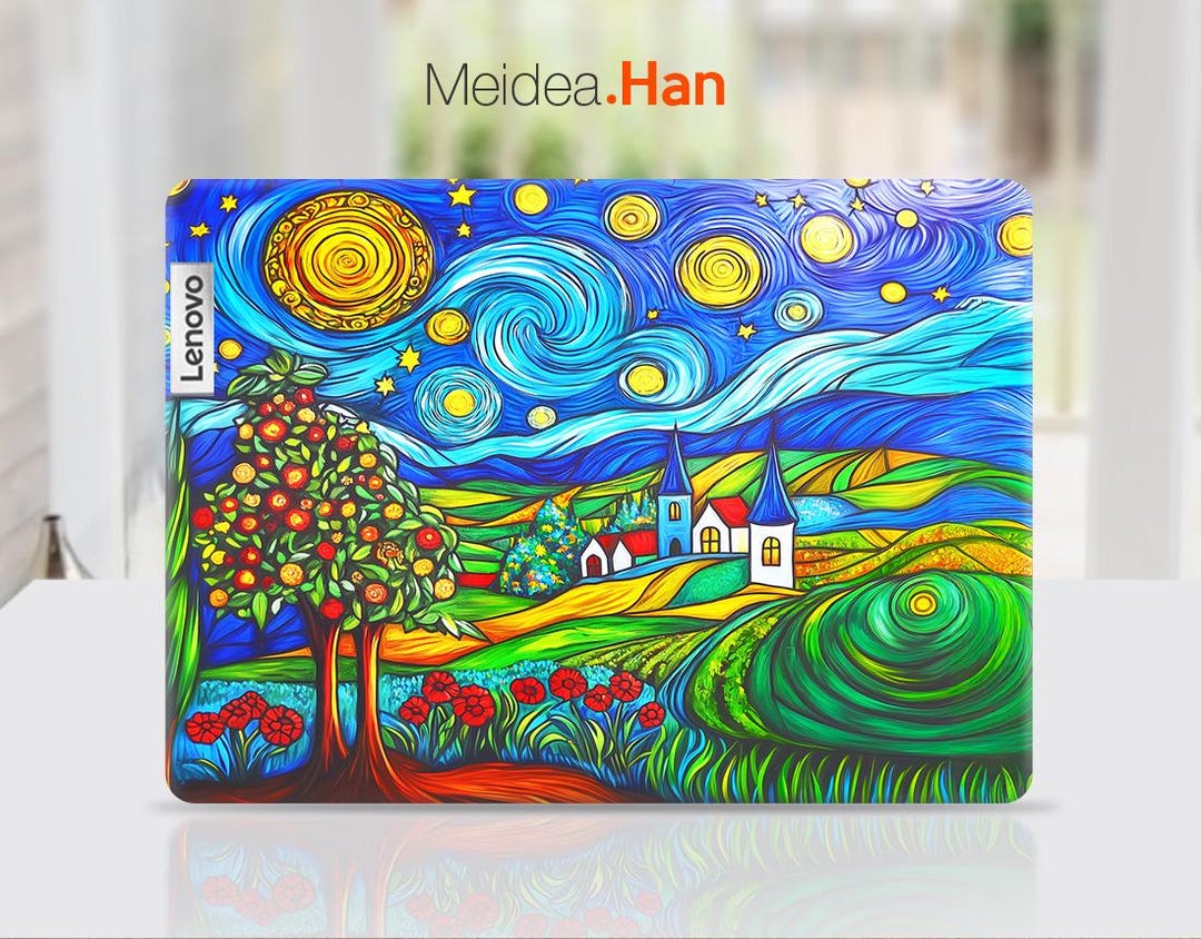 Lenovo Sticker Yoga 7 16 Laptop Lid Skin Custom Gift Abstract Art ...