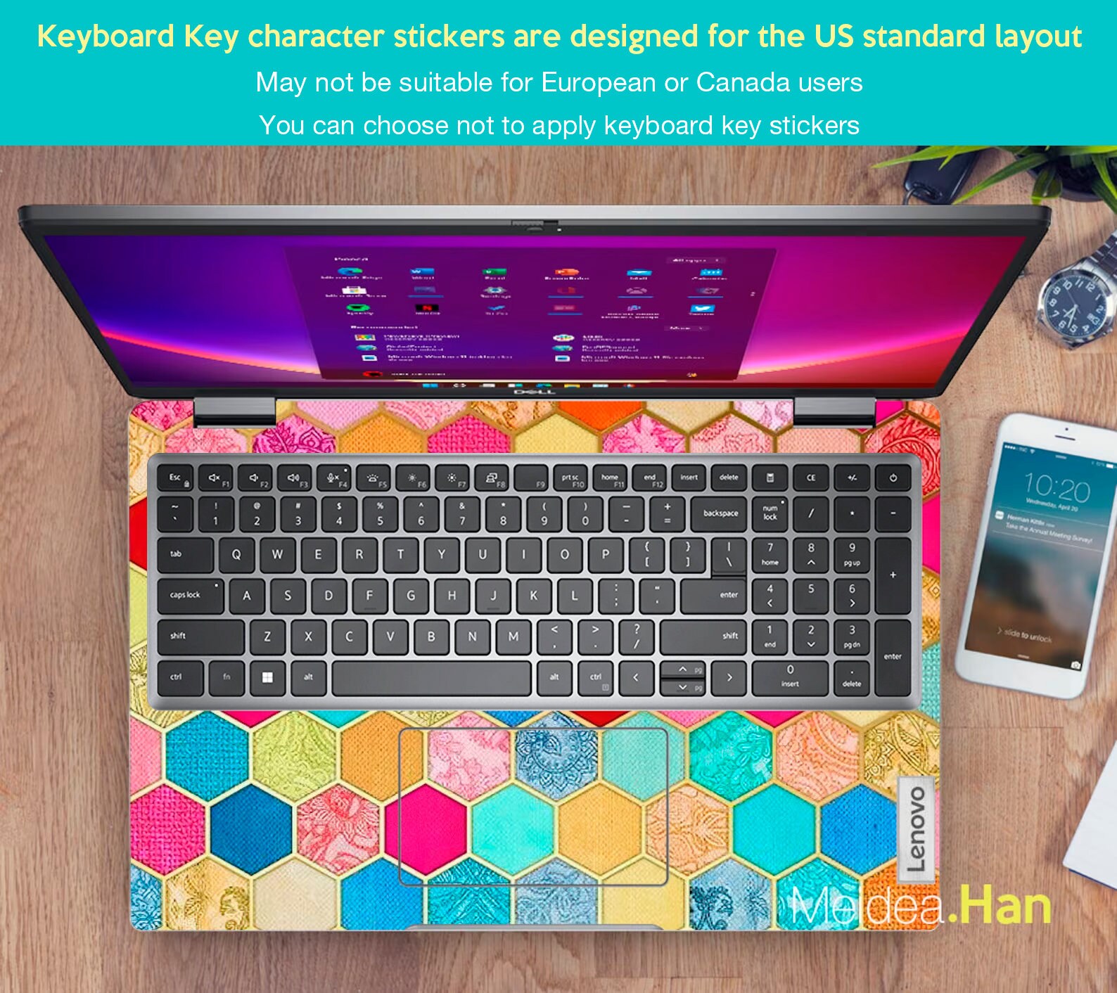 Lenovo Laptop Film Cover Customized Name Decal Personalized Gift ...