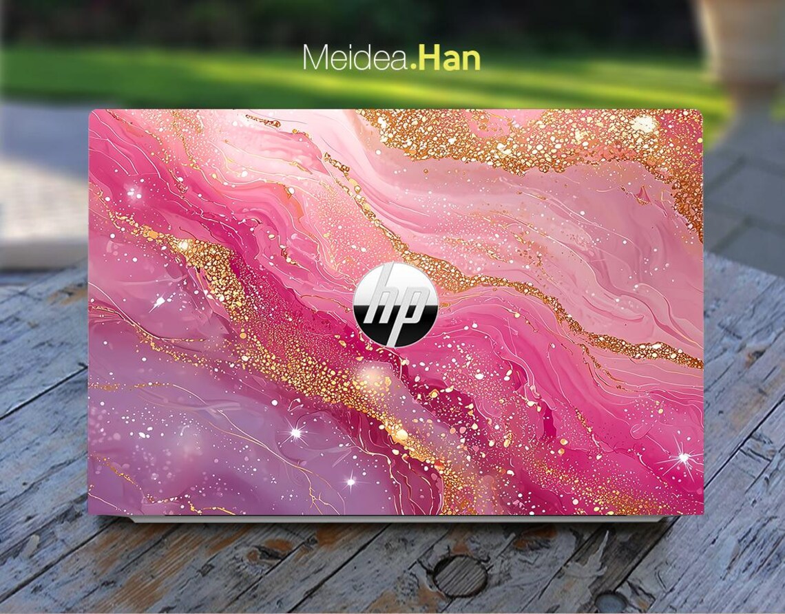 HP Elitebook 840 Laptop Sticker Personalized Customizable Pink Marble ...