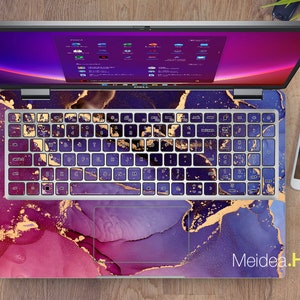 Hp Laptop Skin Elitebook Personalized Customizable Purple Marble Vinyl ...