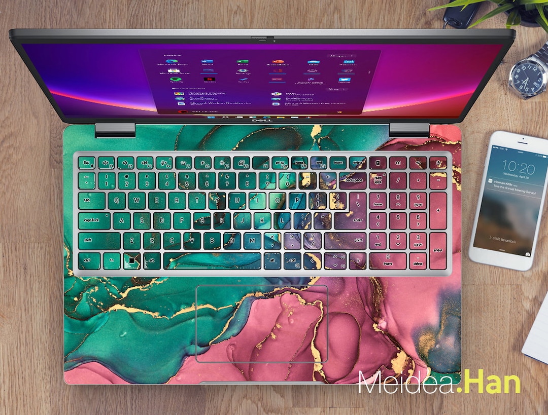 Dell Precision 5520 Skin Personalized Customizable Colored Marble Vinyl ...