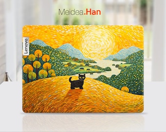 Laptop Skin Lenovo Yoga 9i Vinyl Decal Personalized Customizable White ...