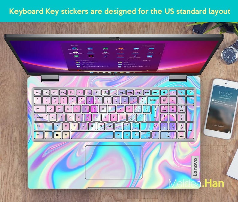 Custom Skin Laptop Lid Protect Lenovo Accessories Vinyl Decal ...