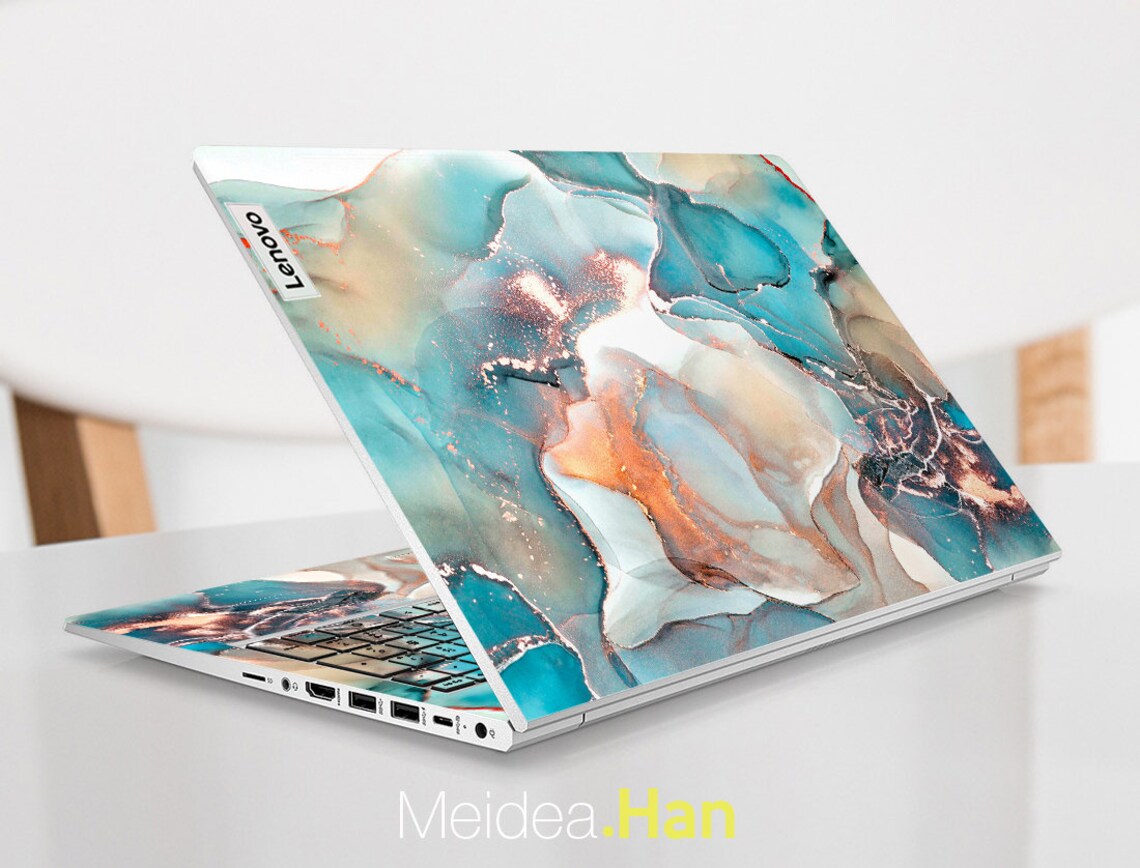 Lenovo Legion 5 Laptop Skin Personalized Gift Green Marble Vinyl ...