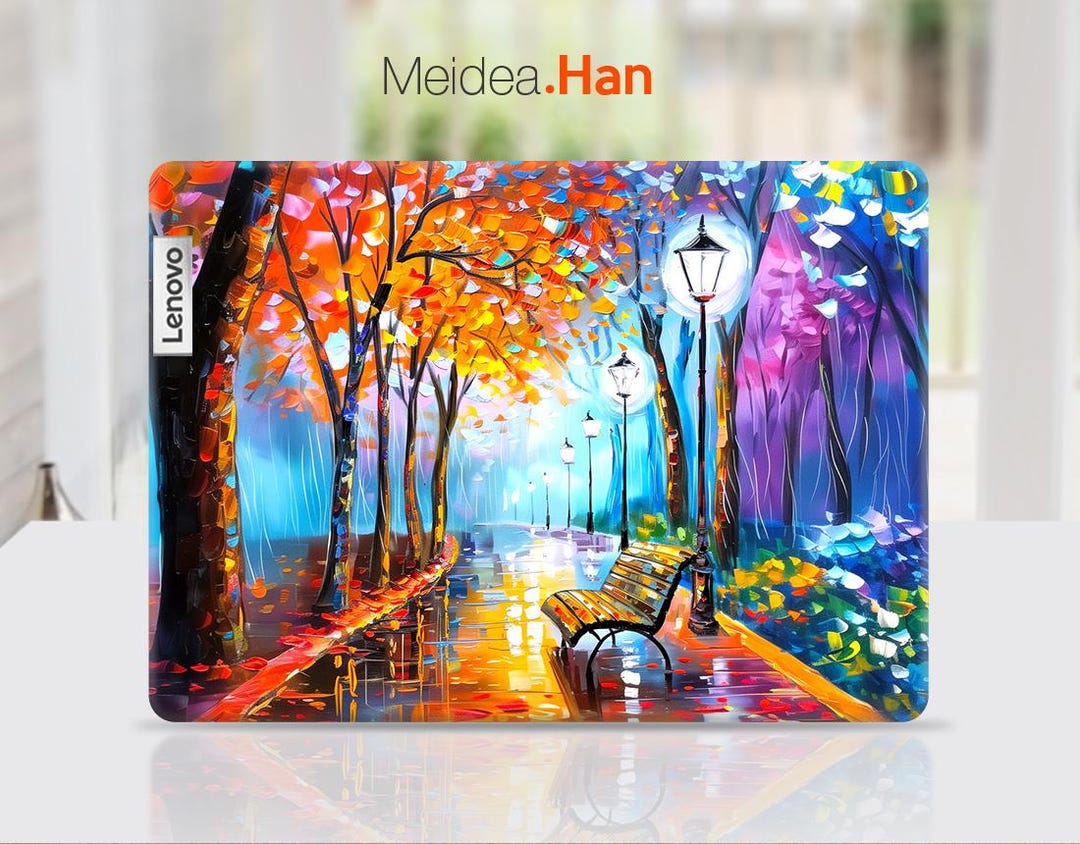Laptop Skin Lenovo Decal Back to School Gift Custom Sticker Colorful ...