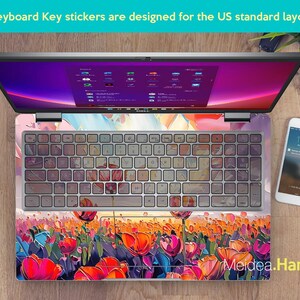 Hp Laptop Skin Back to School Unique Art Gift Pink Flowers Patterns Oil ...