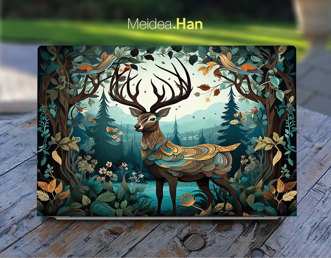 Hp Laptop Skin Custom Decal Personalization Design Green Theme Cartoon ...