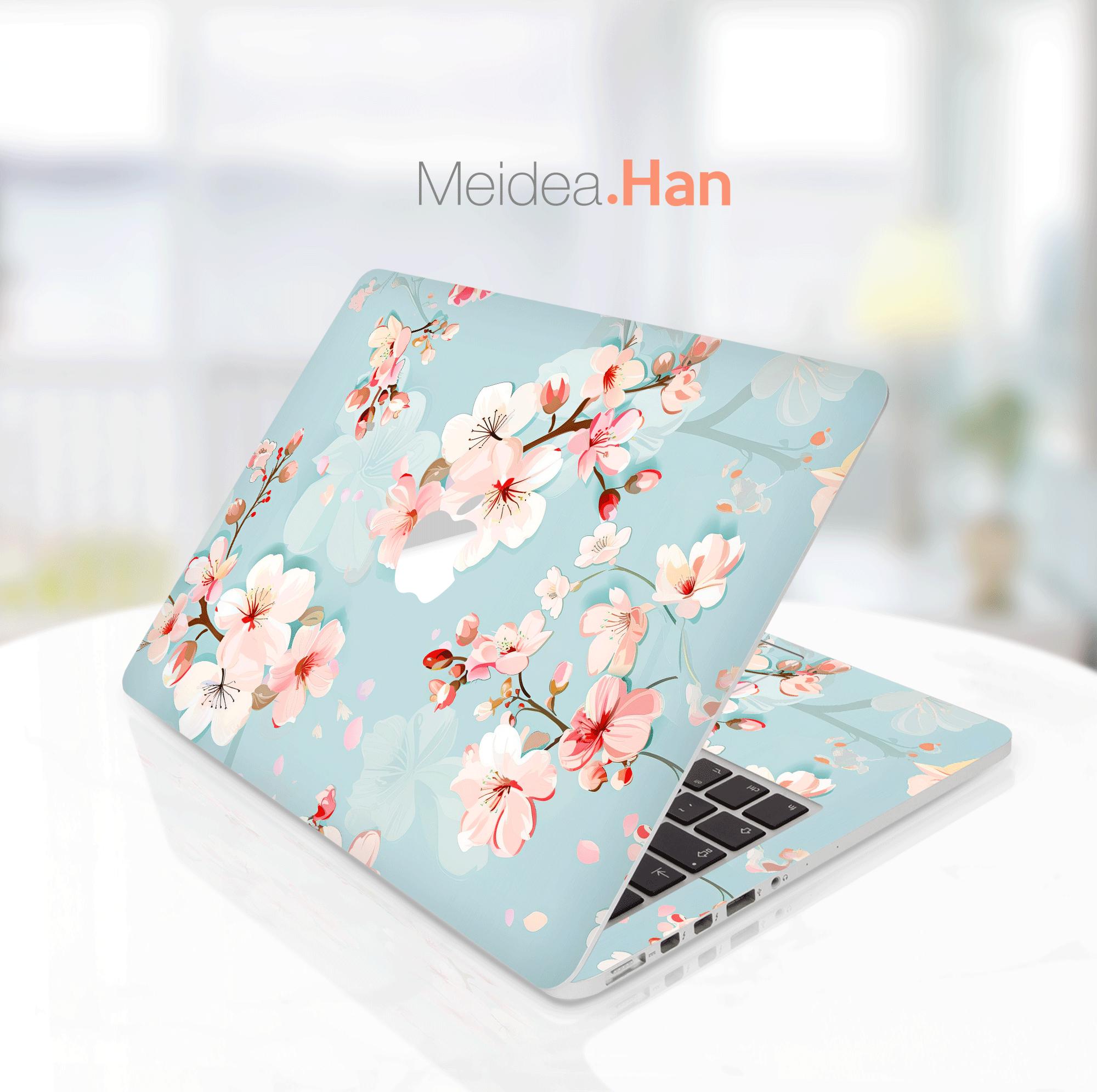 MacBook Skin Stain Prevention Sticker Beautiful Flowers Design Mac Pro ...