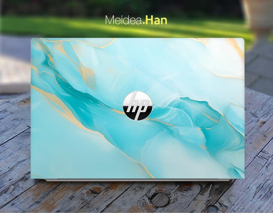 Hp Laptop Protection Stain Prevention Skin Art Decal Blue Unique Design ...