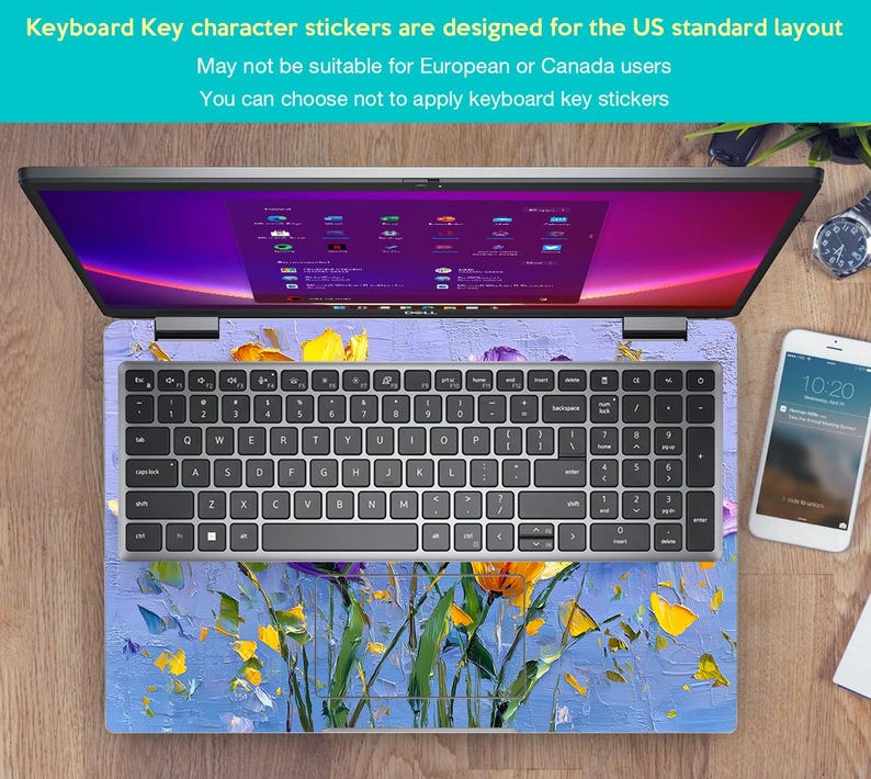 Protective Laptop Skin Lenovo Loq 15 15arp9 Sticker Custom Decal Purple ...