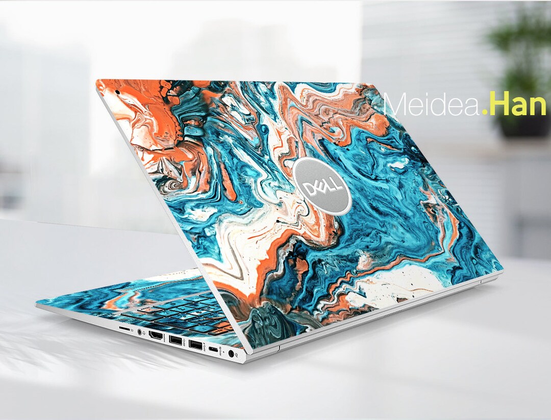 Laptop Skin Dell Accessories Vinyl Decals Customizable Abstract Designs ...