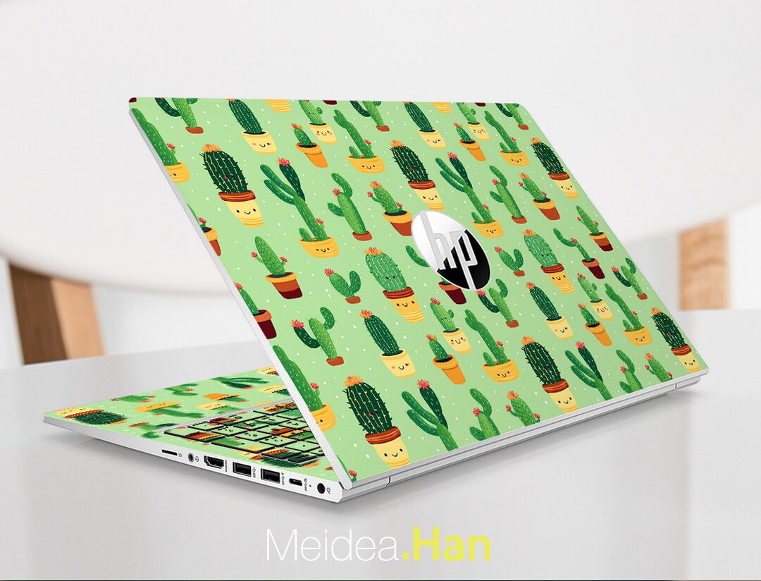 Laptop Skin Protect Hp Cute Decals Customizable Personalised Green ...