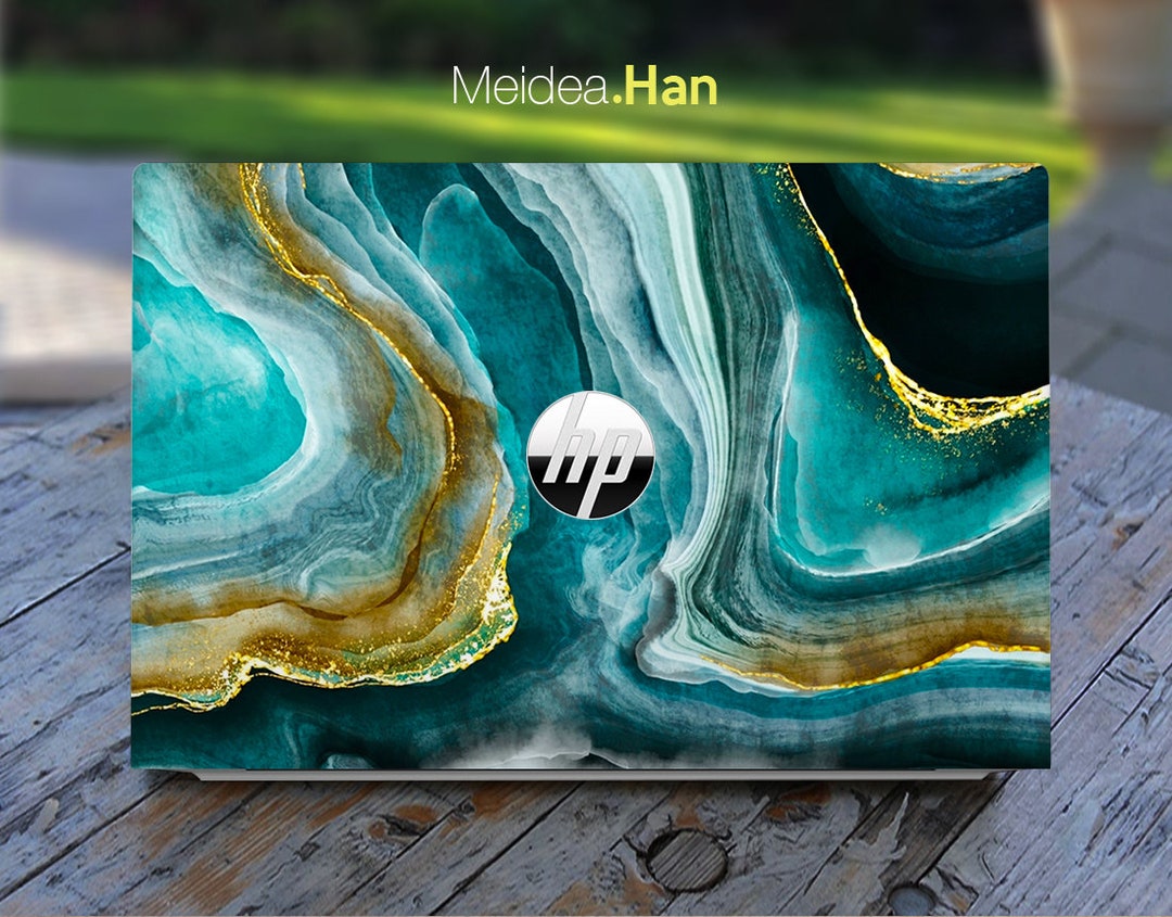 Hp Laptop Skins 15 Inch Pavilion Personalized Customizable Green Marble ...