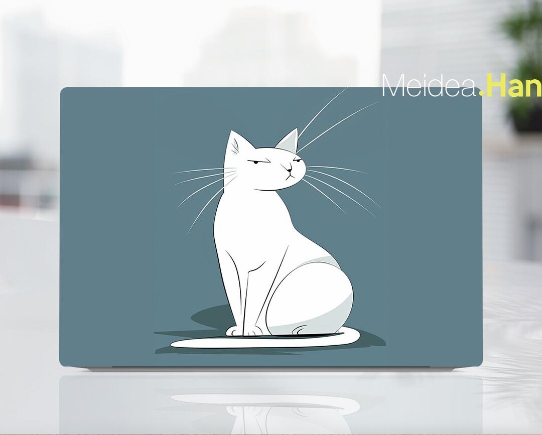 Dell Laptop Skin Latitude 5550 Custom Sticker World-weary Cat Design ...