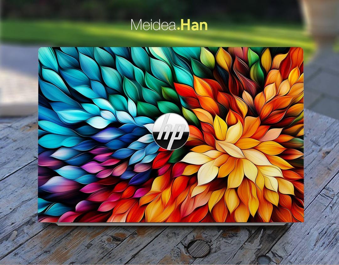Laptop Skin Hp Accessories Custom Decals Personalised Gift Colorful ...