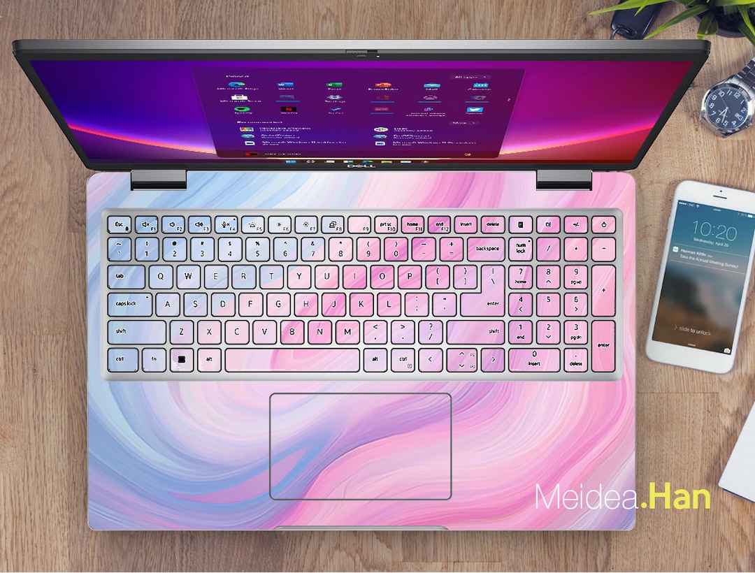 Laptop Skin Hp Envy Decals Personalization Customization Design Marble ...