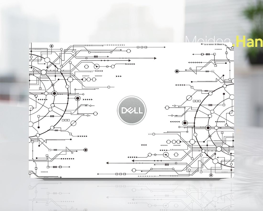 Dell Laptop Skins Dell Latitude 7450 Sticker Simple Line Art Design ...