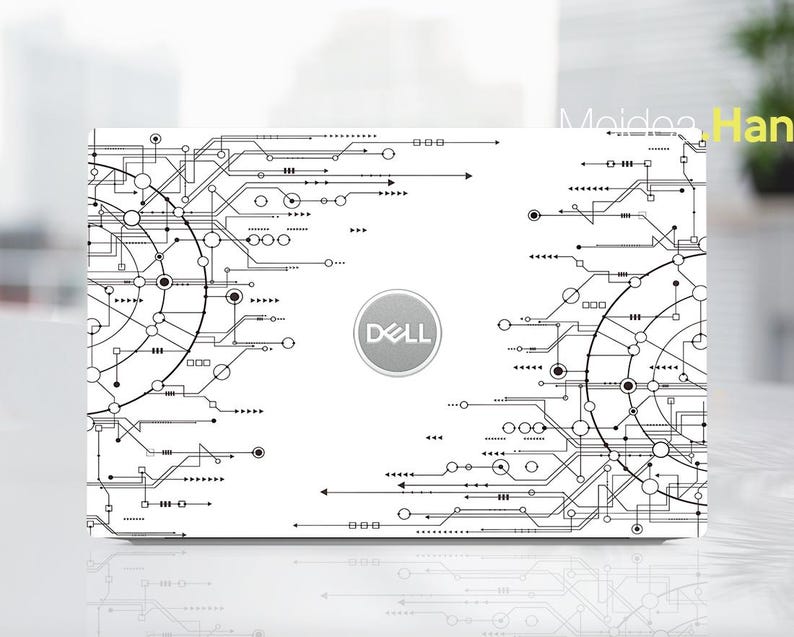 Dell Laptop Skins Dell MA14250 Sticker Simple Line Art Design Vinyl ...