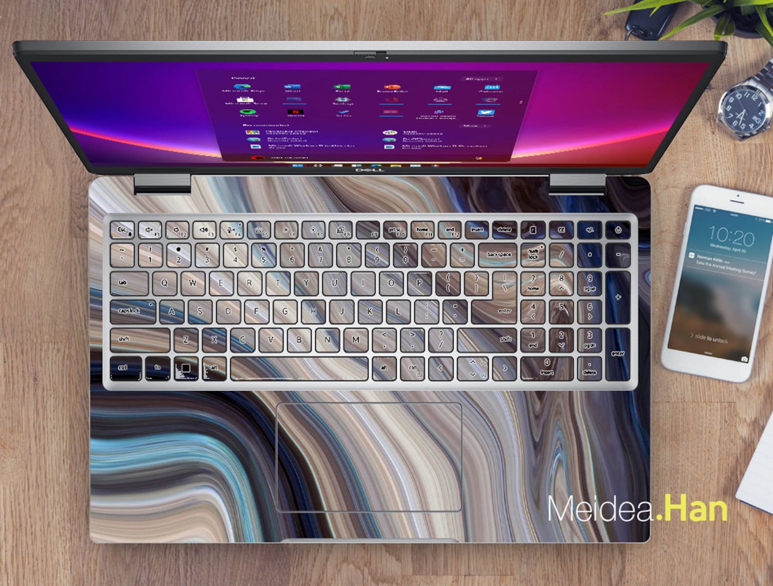 Hp Laptop Skin Pavilion X360 Skin Personalized Customizable Abstract ...