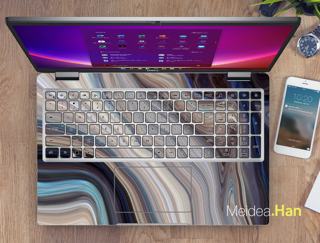 Hp Laptop Skin Pavilion X360 Skin Personalized Customizable Abstract ...