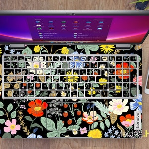 Laptop Skin Lenovo Thinkpad 15 Personalized Customizable Flowers Vinyl ...