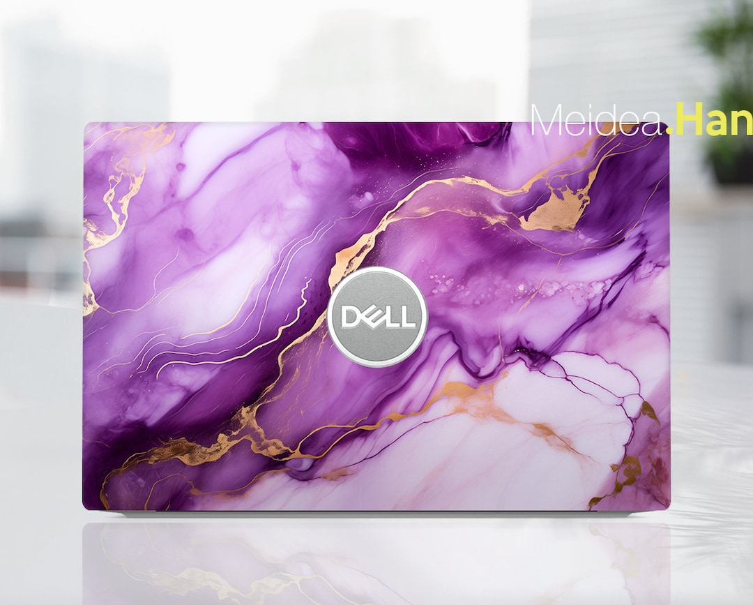 Dell 13 Inch Laptop Skin Purple Marble Design Personalized Customizable ...