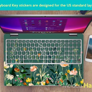 Custom Laptop Skins Dell 7640 Decals Back to School Gift Floral Design ...