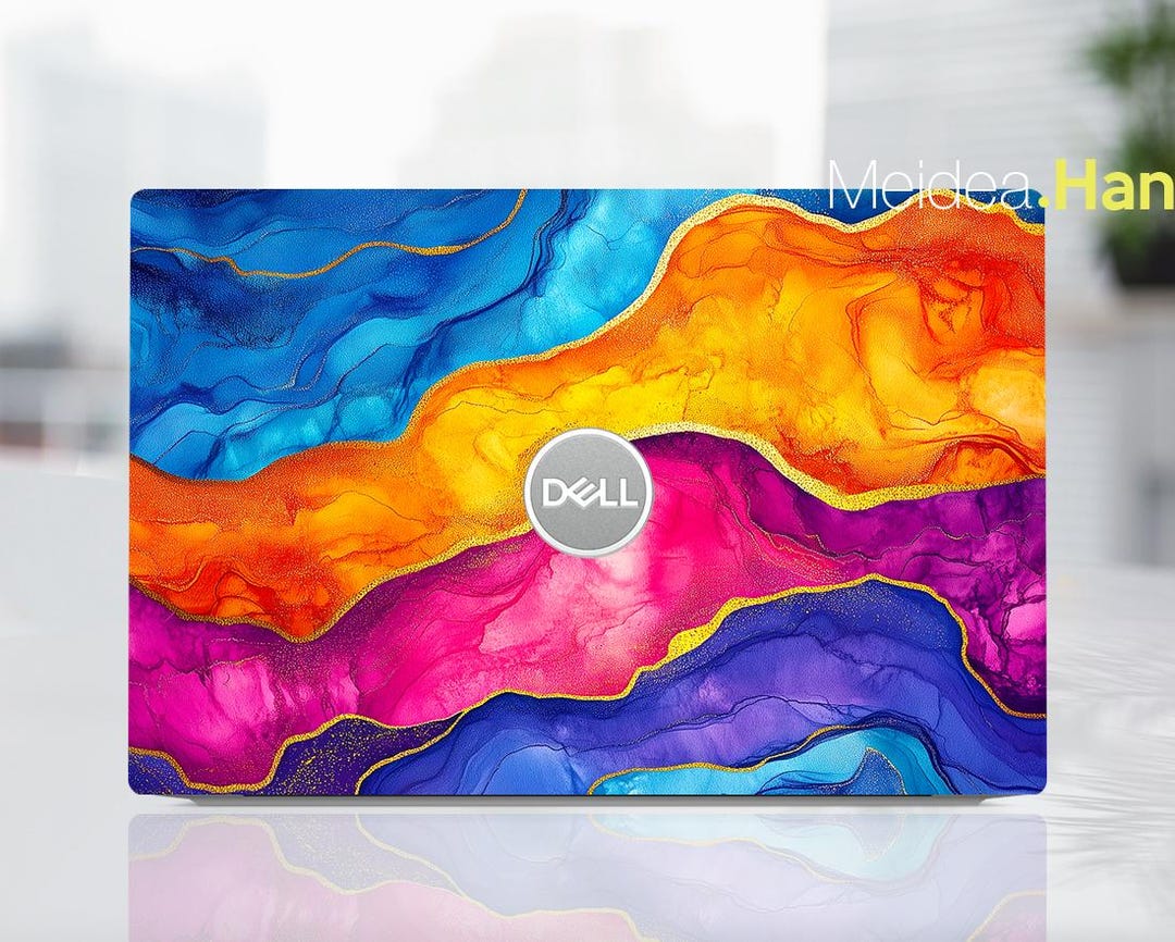 Dell Latitude 5350 Skins Custom Decals Colorful Artistic Marble Texture ...