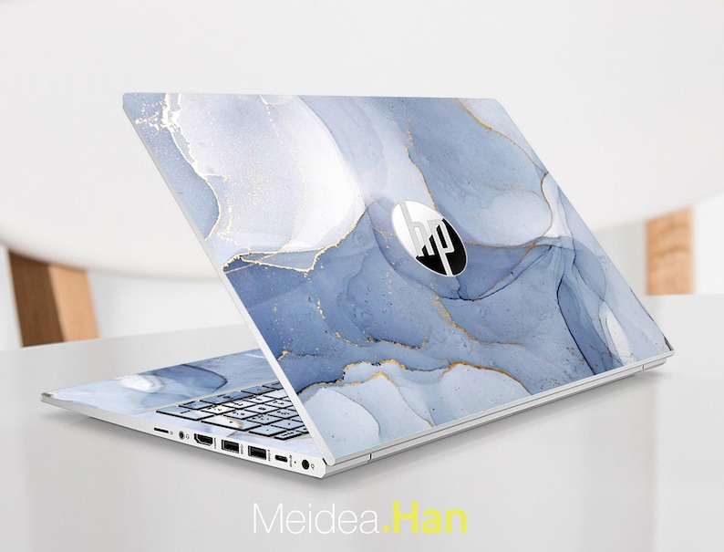 Hp Elitebook Laptop Skin Personalized Customizable Gray Marble Texture ...