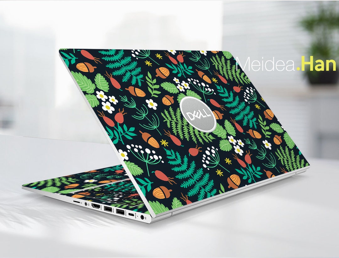 Laptop Skins Dell Latitude 7420 Personalized Customizable Green Plants ...