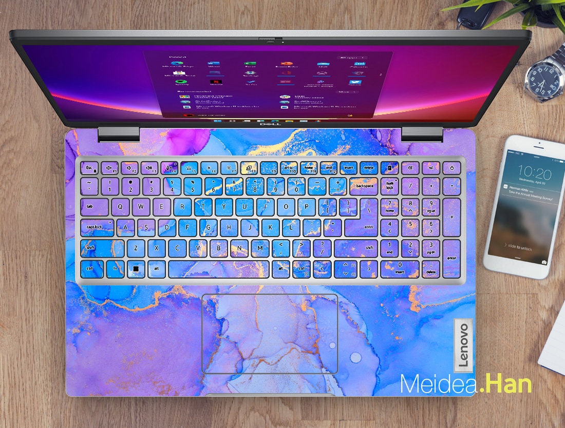 Lenovo Thinkpad Skin Decals Personalized Gift Marble Vinyl - Etsy