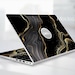 DELL Laptop Decals Skin Customized Golden Curve Black Background for ...