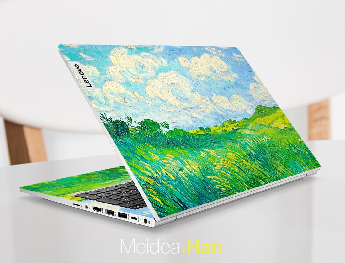 Lenovo Laptop Skin Birthday Present Custom Sticker Grassland Art Design ...